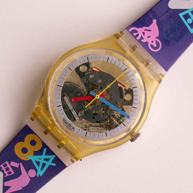 RARE 1985 JELLY FISH GK100 Swatch Watch | 80s Vintage Swatch Watch ...