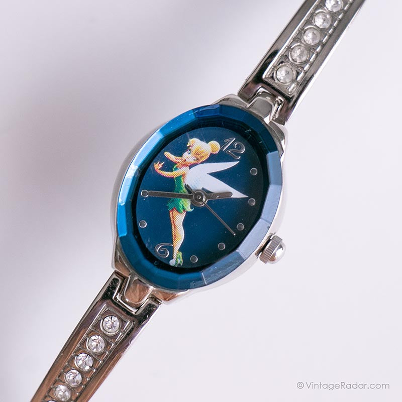 Vintage Elegant Tinker Bell Watch | Silver-tone Disney Watch for Her ...
