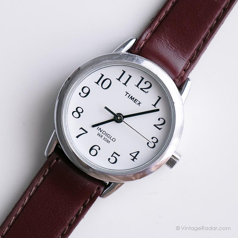 Retro Silver-tone Timex Indiglo Quartz Watch | Vintage Ladies Watches ...