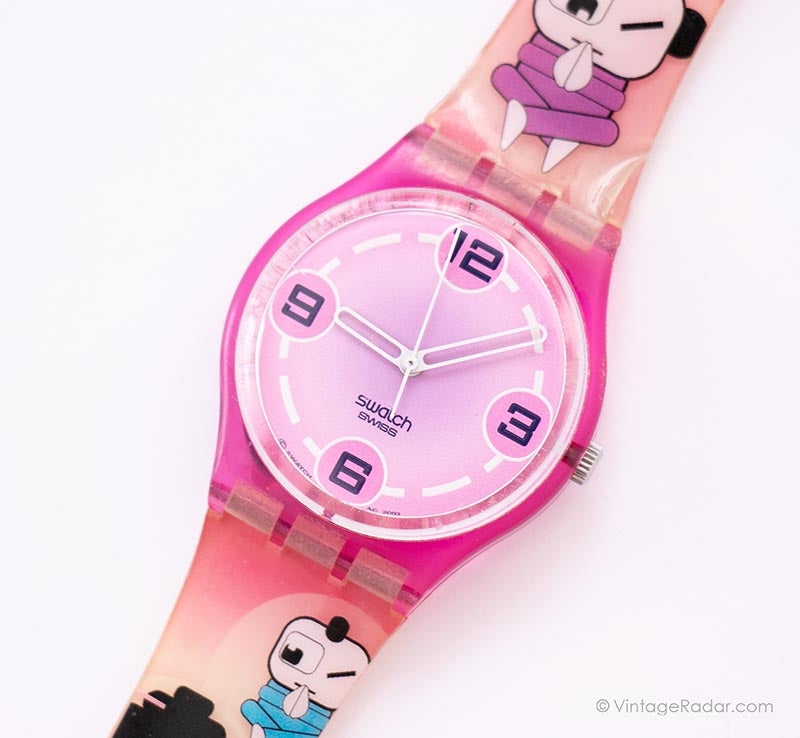 2004 Swatch GP127 ZEN WINK Watch Vintage | Pink Swatch Gent Originals ...
