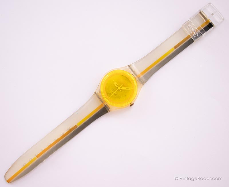 RARE 1999 Yellow Swatch Gent Watch | Vintage Swatch Watch Yellow Dial ...