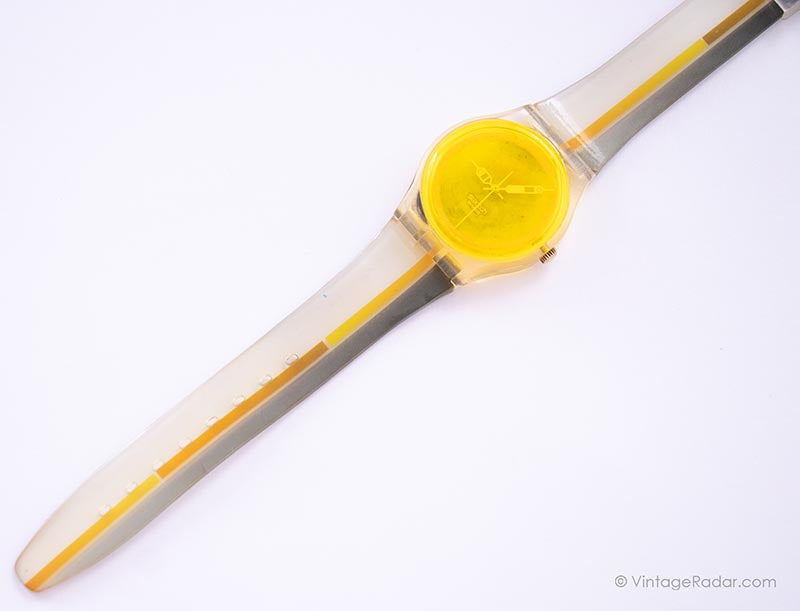 RARE 1999 Yellow Swatch Gent Watch | Vintage Swatch Watch Yellow Dial ...