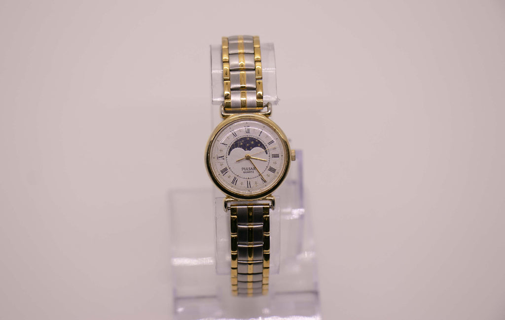Gold-tone Pulsar Moon Phase Quartz Watch | Moonphase Watch Collection ...