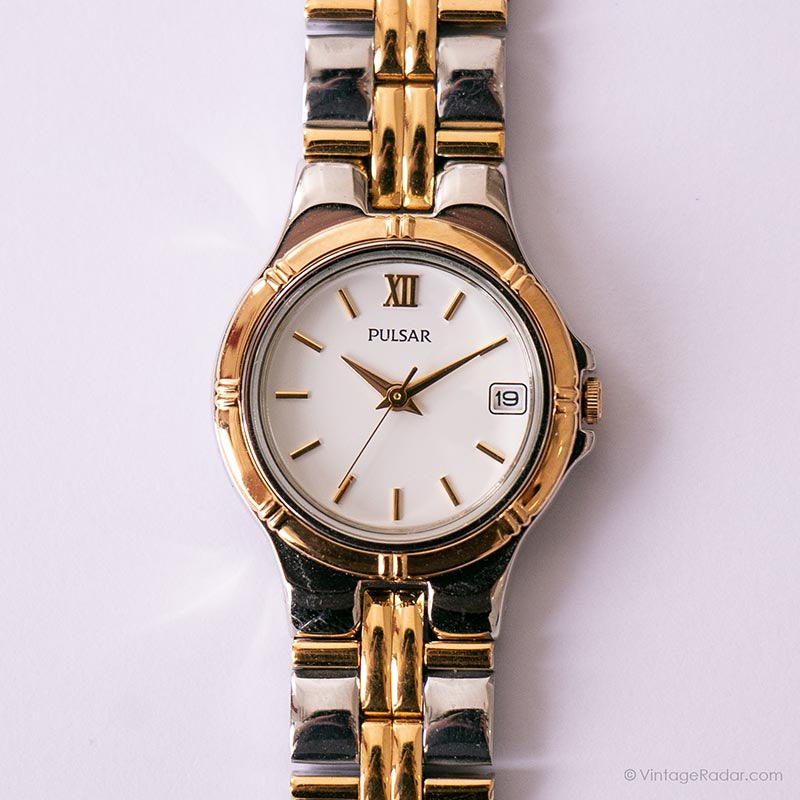 Vintage Pulsar VJ22-X005 Watch | Elegant Two-tone Watch for Ladies ...