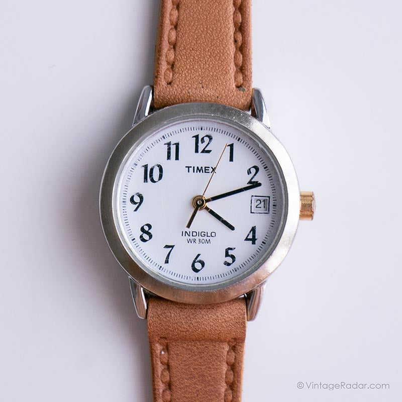 Vintage Silver-tone Timex Indiglo Watch | Office Watch for Women – Vintage Radar