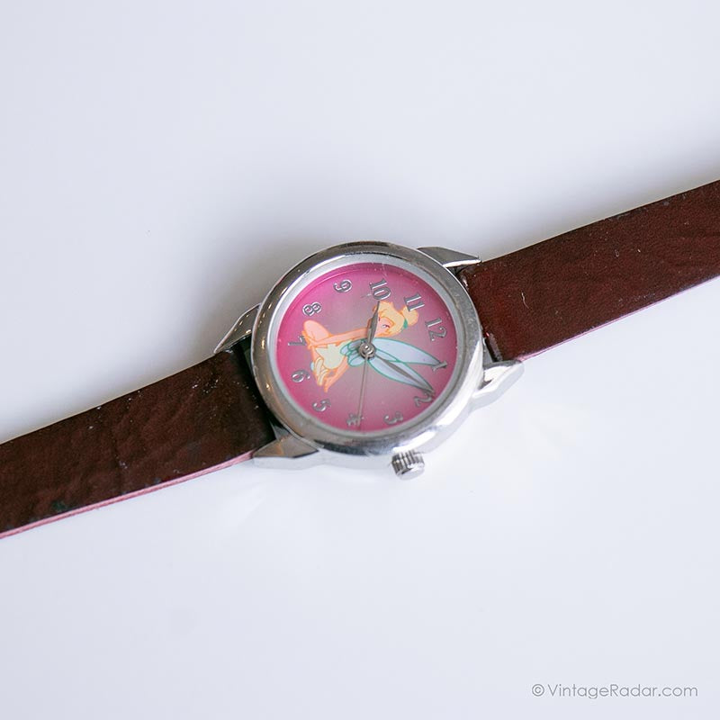 Vintage Pink Tinker Bell Watch for Her | Retro Disney Ladies Watch ...