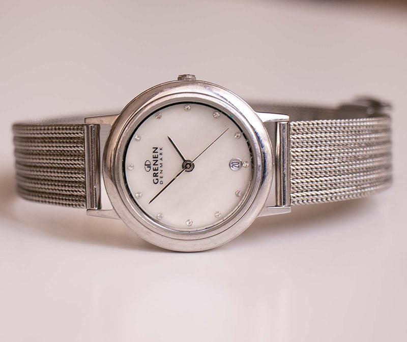 Silver-tone Grenen Denmark by Skagen Watch for Women Vintage – Vintage ...