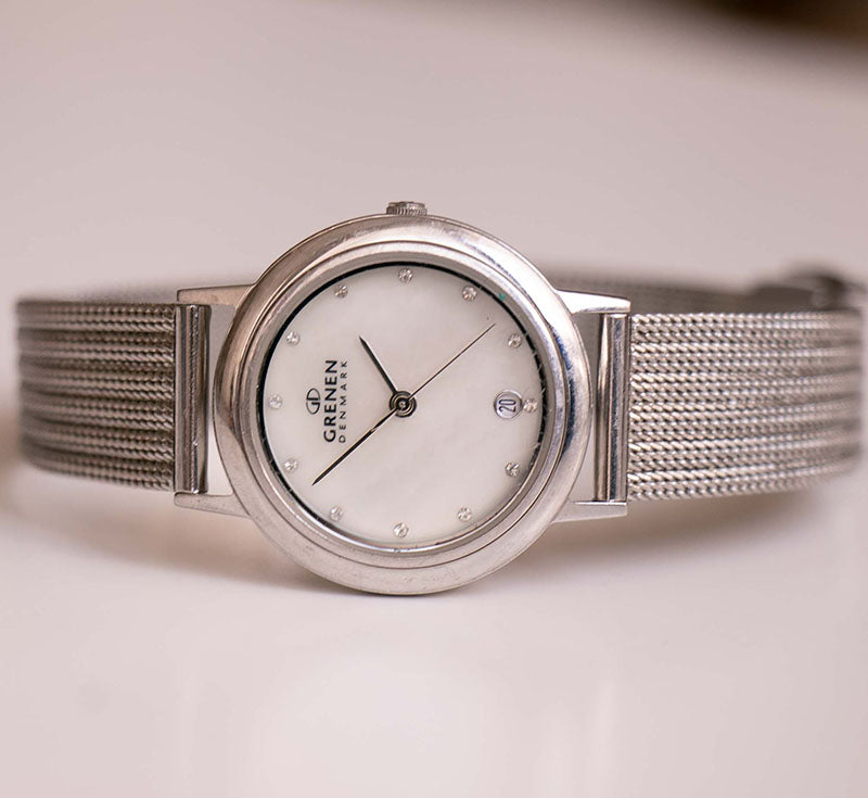 Silver-tone Grenen Denmark by Skagen Watch for Women Vintage – Vintage ...