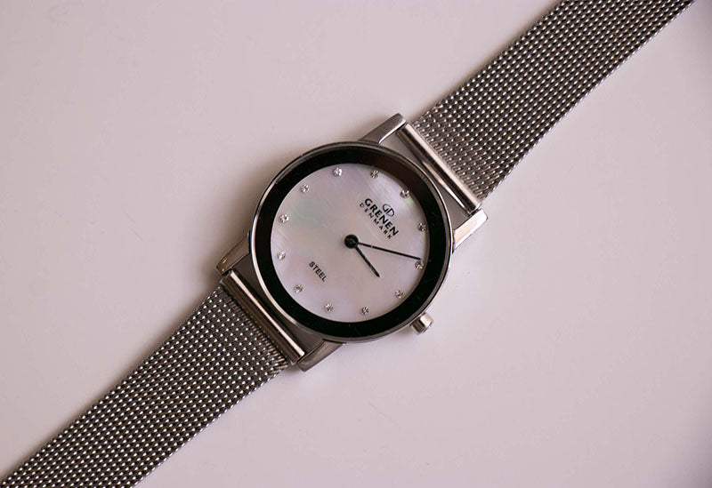 Vintage Minimalist Grenen Denmark by Skagen Watch with Pearly Dial ...