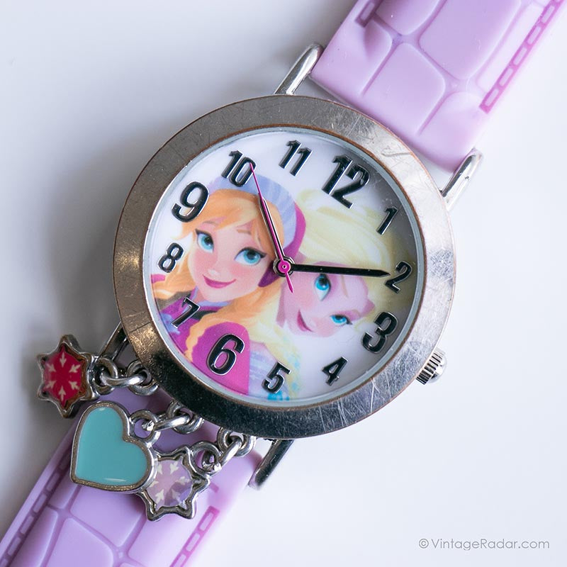 Frozen Elsa and Anna Watch for Ladies | Pre-owned Purple Disney Watch ...