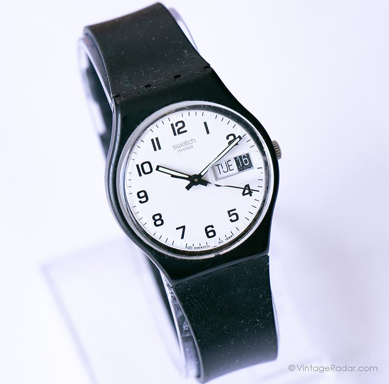 1999 Vintage Swatch GB743 ONCE AGAIN Watch | Classic Day Date Swatch ...