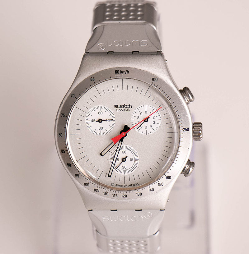 Swatch YCS1005 Time Cut Irony Chronograph Watch | 90s Swatch Irony ...
