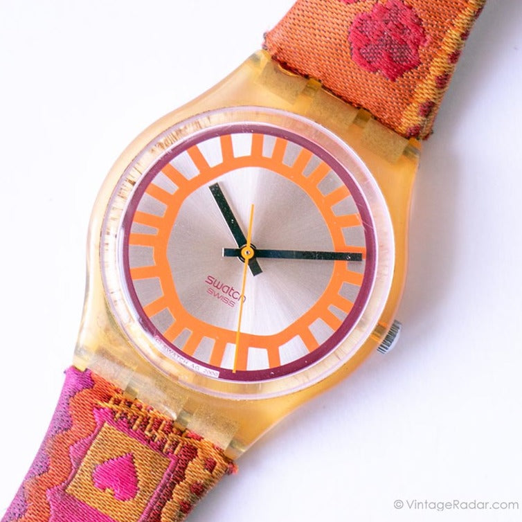 2000 Swatch GP115 LOVE LAYERS Watch | Orange Sun Swatch Gent Vintage ...