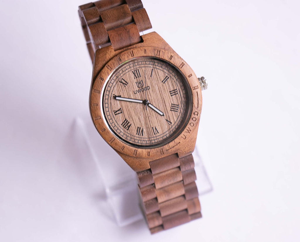 Uwood Wooden Watch for Men | Minimalist Wooden Analog Quartz Watch ...