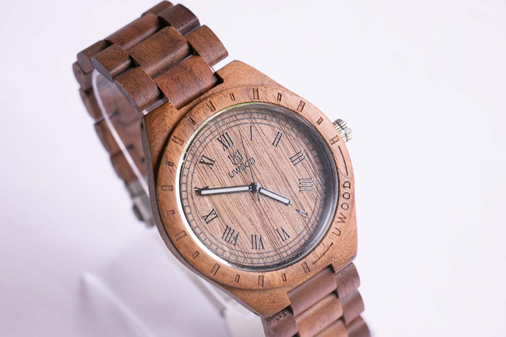 Uwood Wooden Watch for Men | Minimalist Wooden Analog Quartz Watch ...