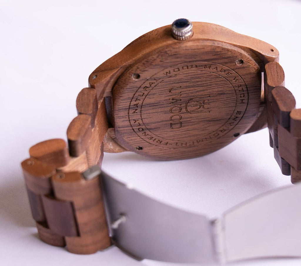 Uwood Wooden Watch for Men | Minimalist Wooden Analog Quartz Watch ...