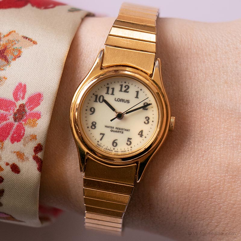 Vintage Lorus V821-0120 R1 Watch | Gold-tone Japan Quartz Watch ...
