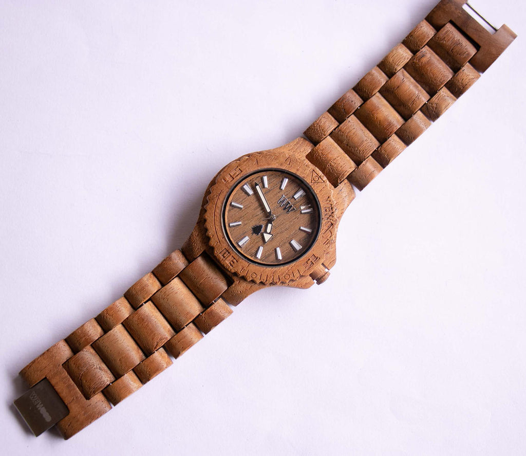 WeWood Wooden Quartz Watch for Men | Brown Wood Wristwatch – Vintage Radar