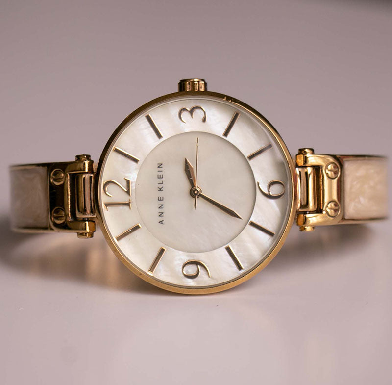 Anne Klein Gold-Tone Quartz Watch Vintage | Anne Klein Bangle Watch ...