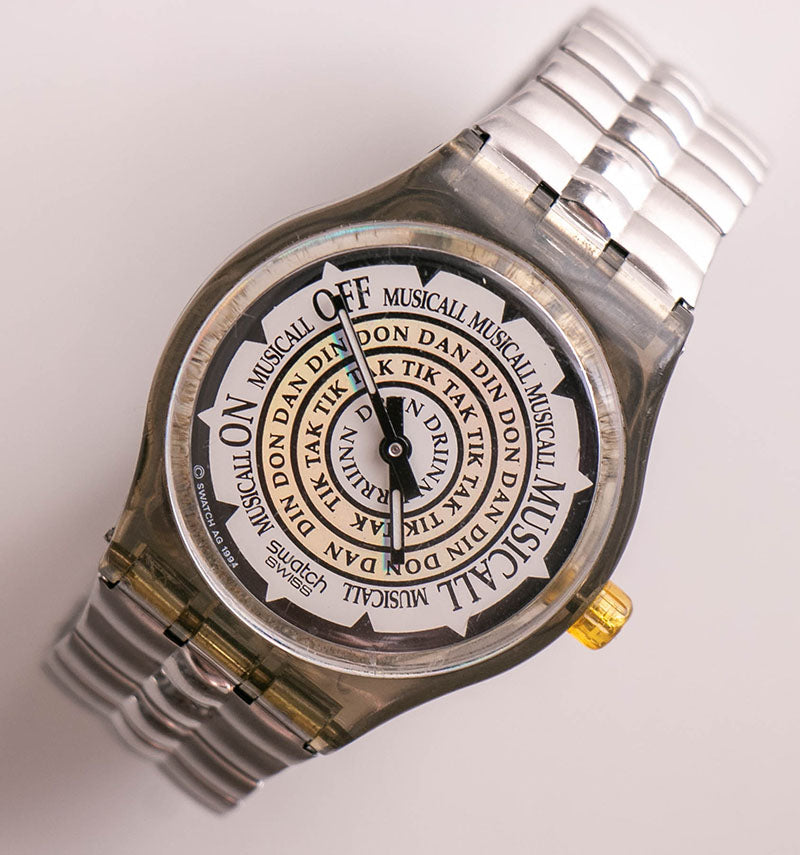 Vintage Swatch SLM104 MUSIC GOES Watch | 90s Swatch Musicall Watch ...