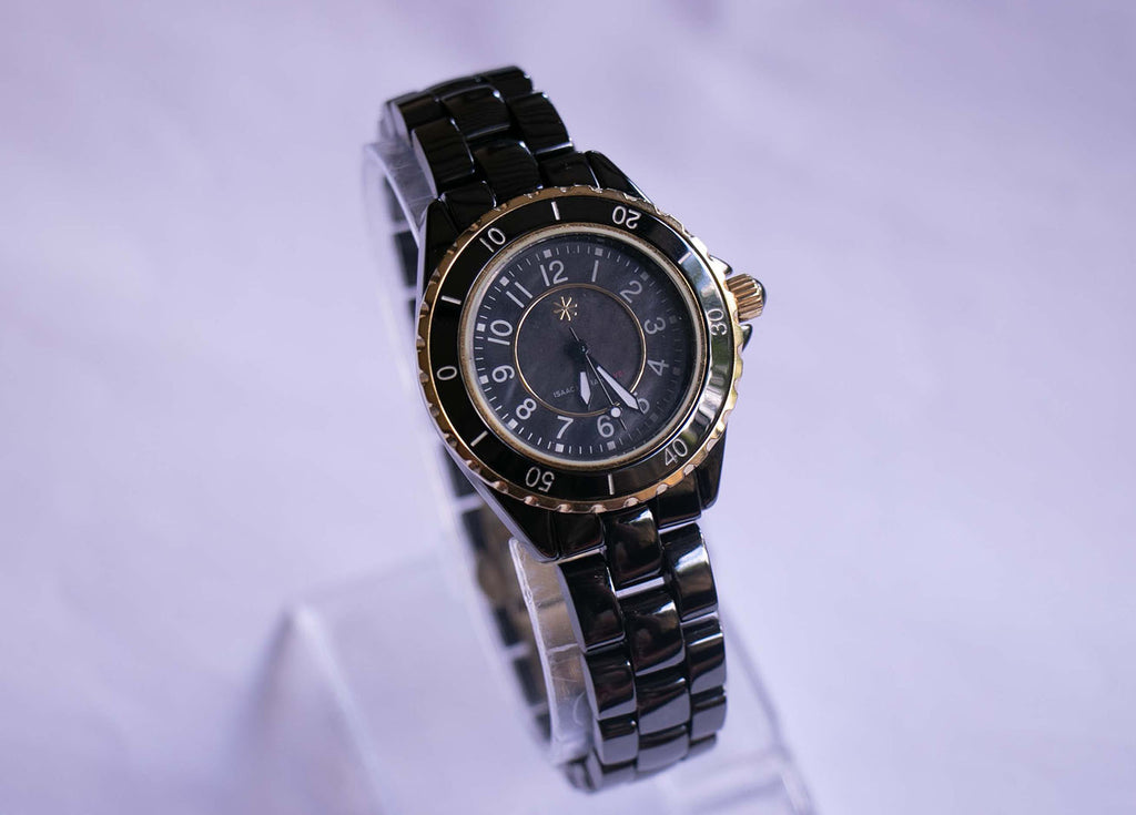 Isaac Mizrahi Live! Minimalist Watch | Black Luxury Watch for Women ...