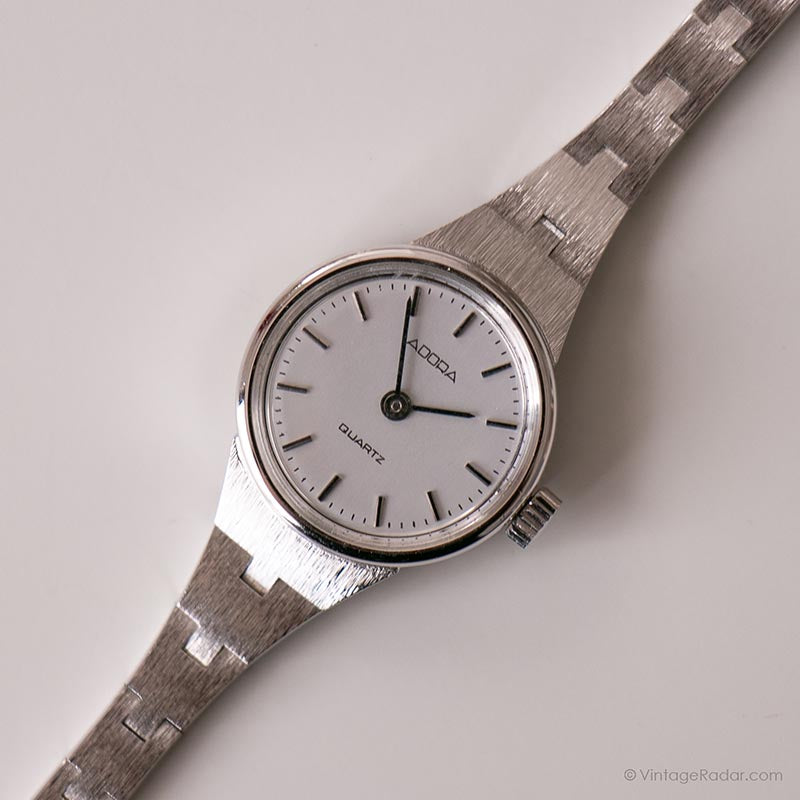 Vintage Stainless Steel Adora Watch | Casual Silver-tone Watch for Her ...