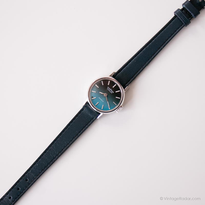 Vintage Pallas Exquisit Watch for Her | Blue Gradient Dial Wristwatch ...