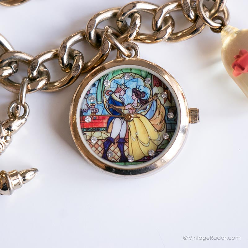 Vintage Princess Belle & Prince Adam Watch | Beauty & The Beast Watch ...
