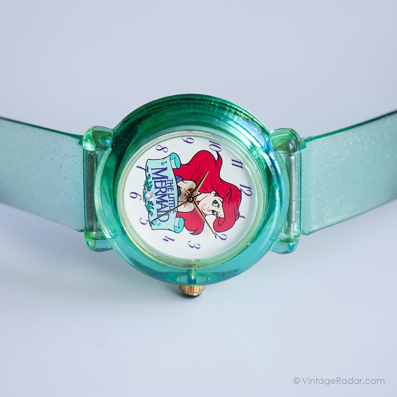 Vintage The Little Mermaid Green Watch | Disney Princess Watch for Her ...