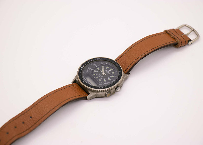 Digital Analog Tempic Vintage Watch | 90s Tempic Tachymeter Watch ...