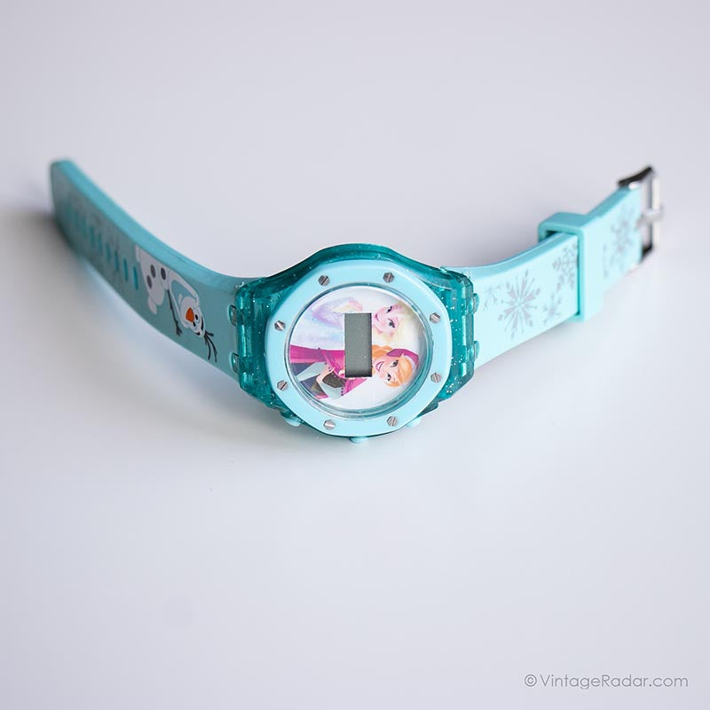 Vintage Blue Digital Disney Watch | Frozen Wristwatch – Vintage Radar