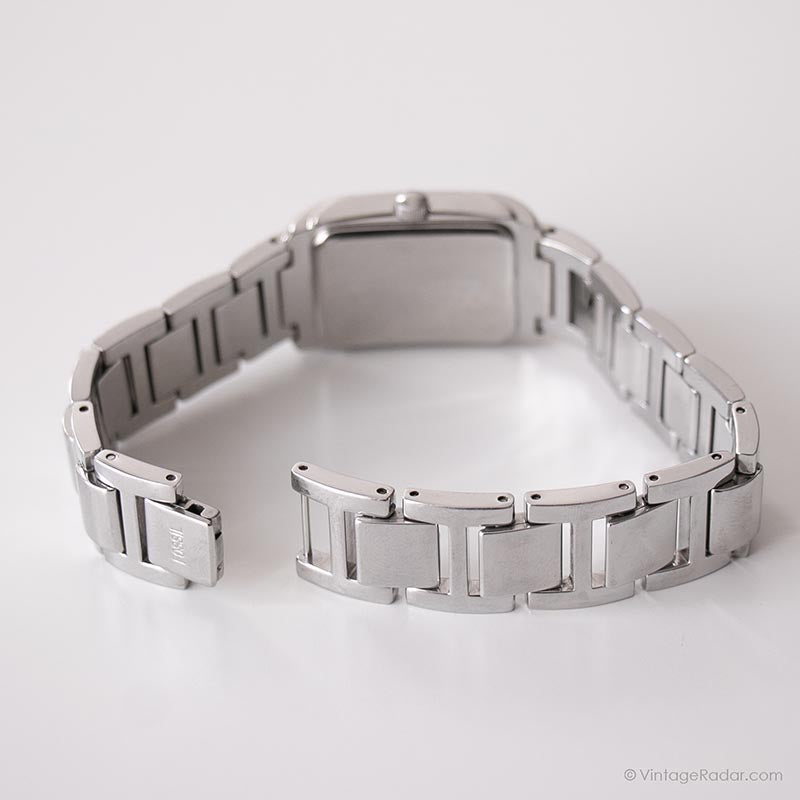 Vintage Rectangular Fossil Watch | Elegant Office Date Watch for Women ...