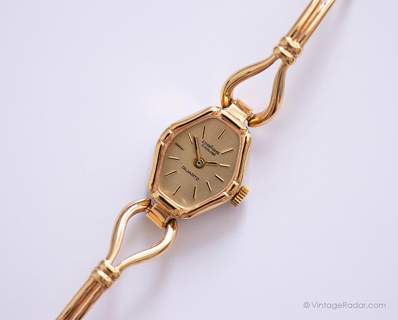 Vintage Pallas Exquisit Watch for Ladies | Elegant Gold-tone Quartz Wa ...