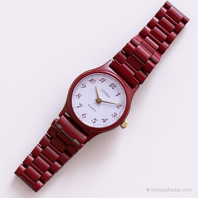 Vintage Adora Watch for Her | Red Bracelet Wristwatch – Vintage Radar