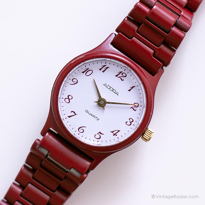 Vintage Adora Watch for Her | Red Bracelet Wristwatch – Vintage Radar