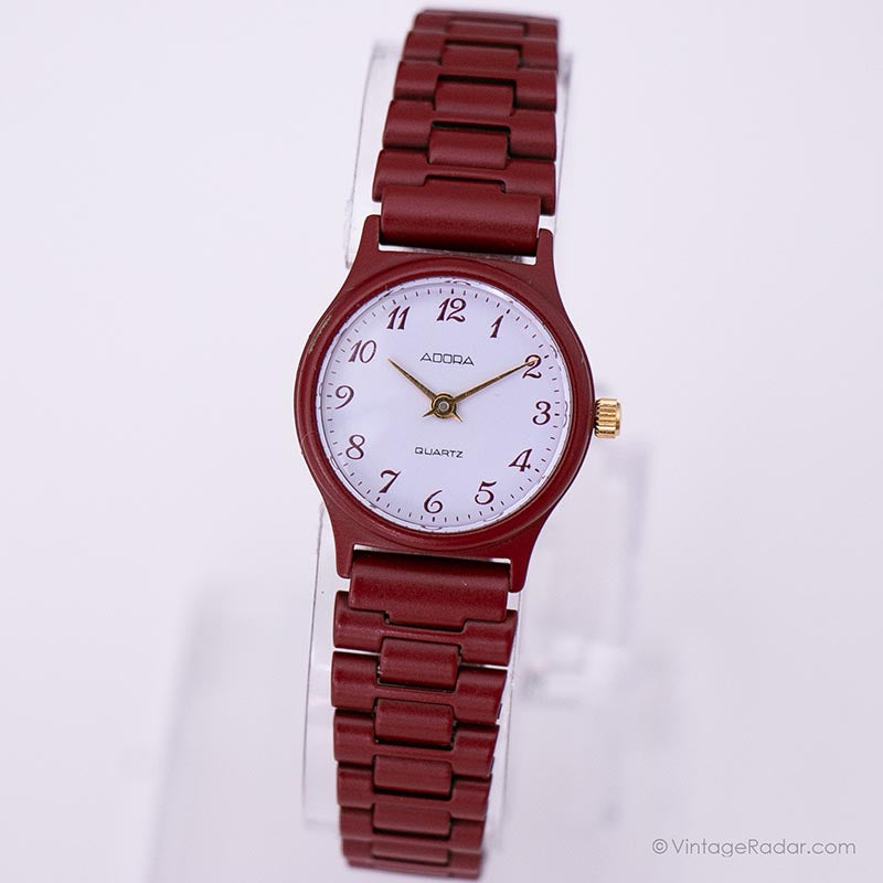 Vintage Adora Watch for Her | Red Bracelet Wristwatch – Vintage Radar