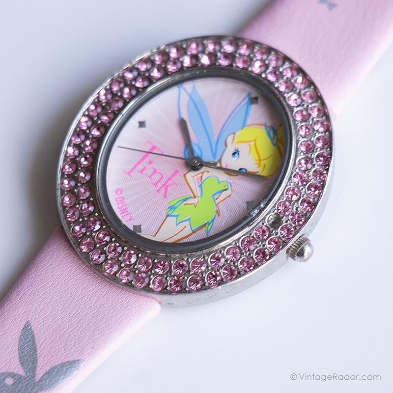 Vintage Pink Disney Dress Watch for Her | Elegant Tinker Bell Watch ...