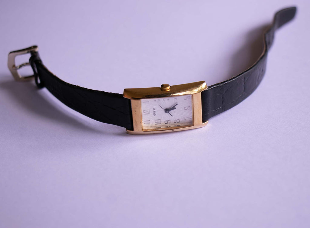 Guess Rectangular Gold-tone Watch for Women | Guess Quartz Watch ...
