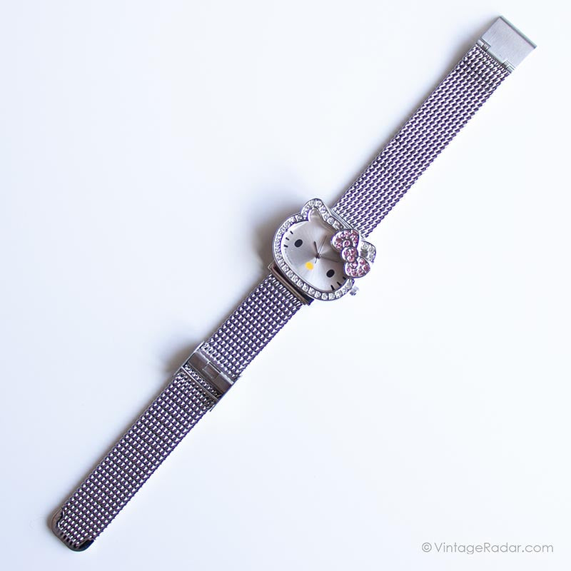 Vintage Silver-tone Hello Kitty Watch | Stainless Steel Watch for Her ...