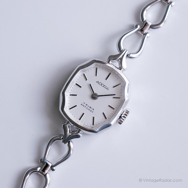 Vintage Mechanical Adora Watch | Silver-tone Watch for Her – Vintage Radar