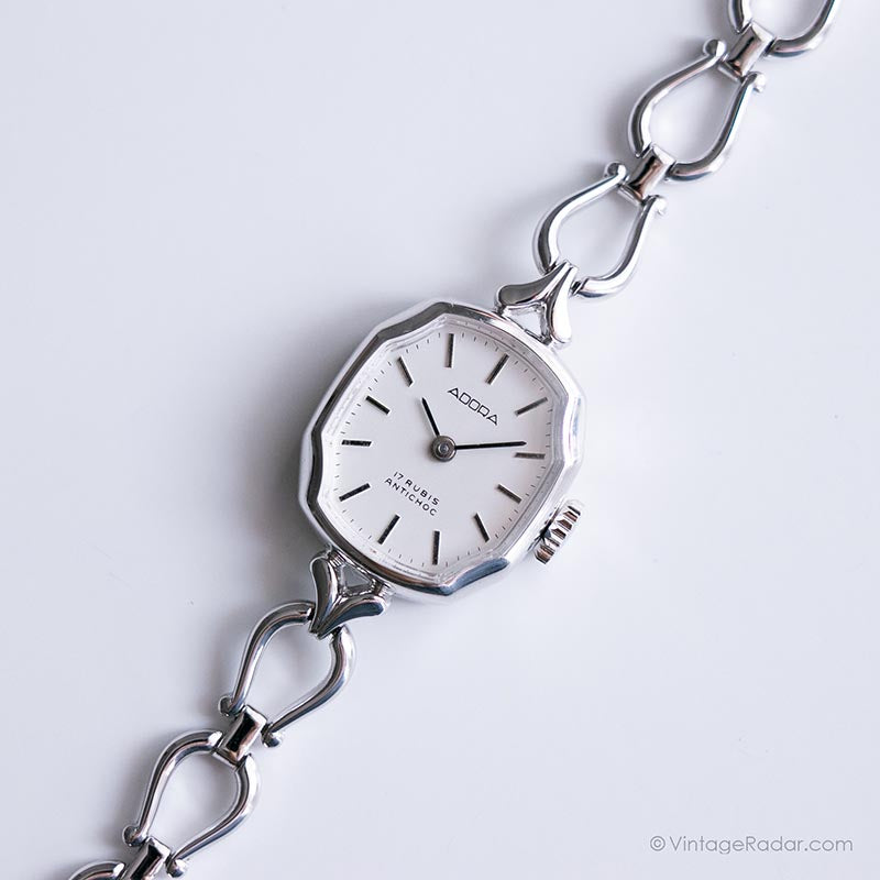 Vintage Mechanical Adora Watch | Silver-tone Watch for Her – Vintage Radar