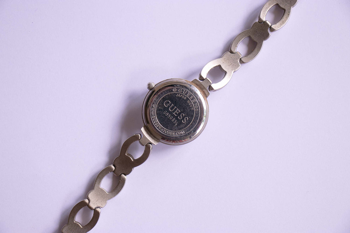 Purple Dial Guess Watch for Women | Silver-tone Guess Quartz Watch ...