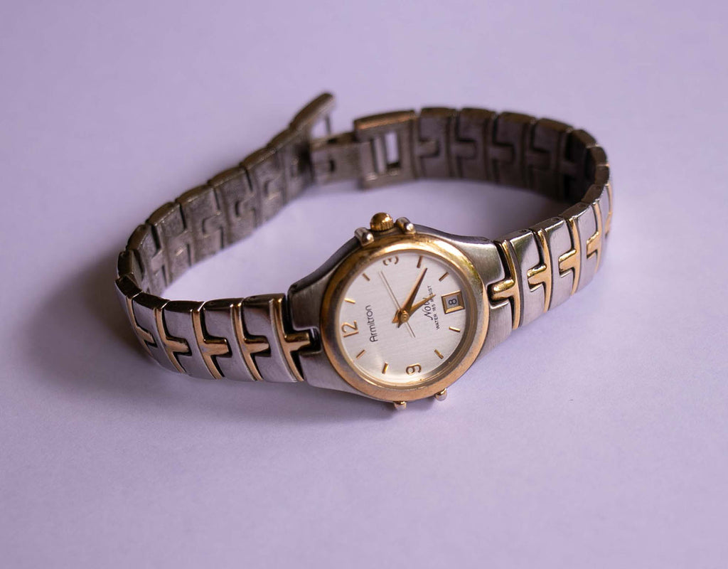 Elegant Armitron Now Watch for Women | Two-tone Luxury Date Watch ...