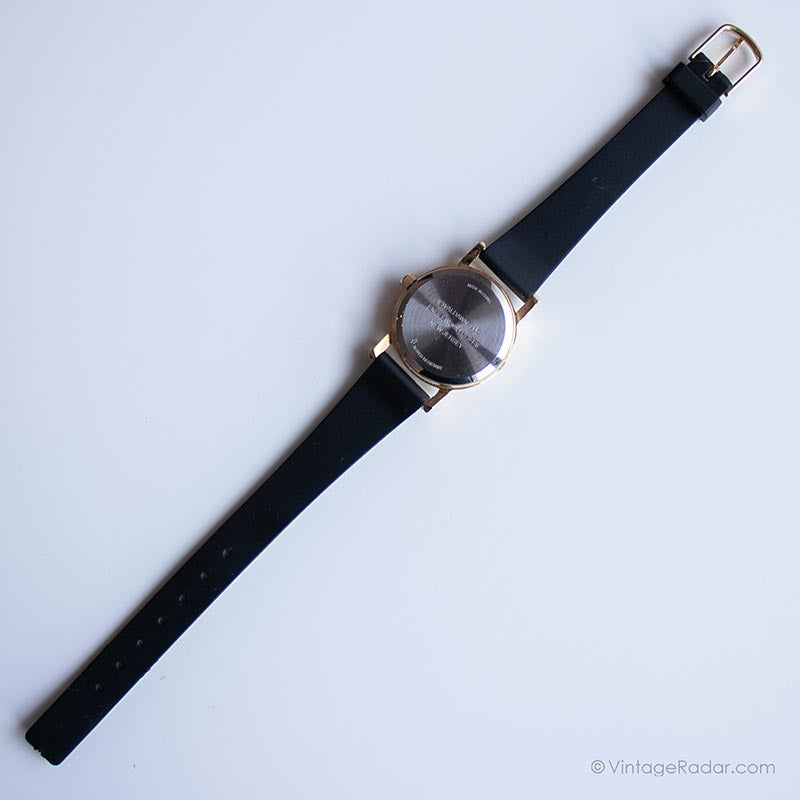 Vintage Gold-tone Valdawn Watch | Cow-print Wristwatch – Vintage Radar