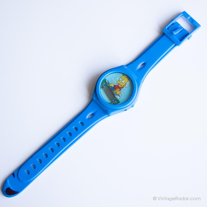 Vintage The Simpsons Watch | Blue Bart Digital Wristwatch – Vintage Radar