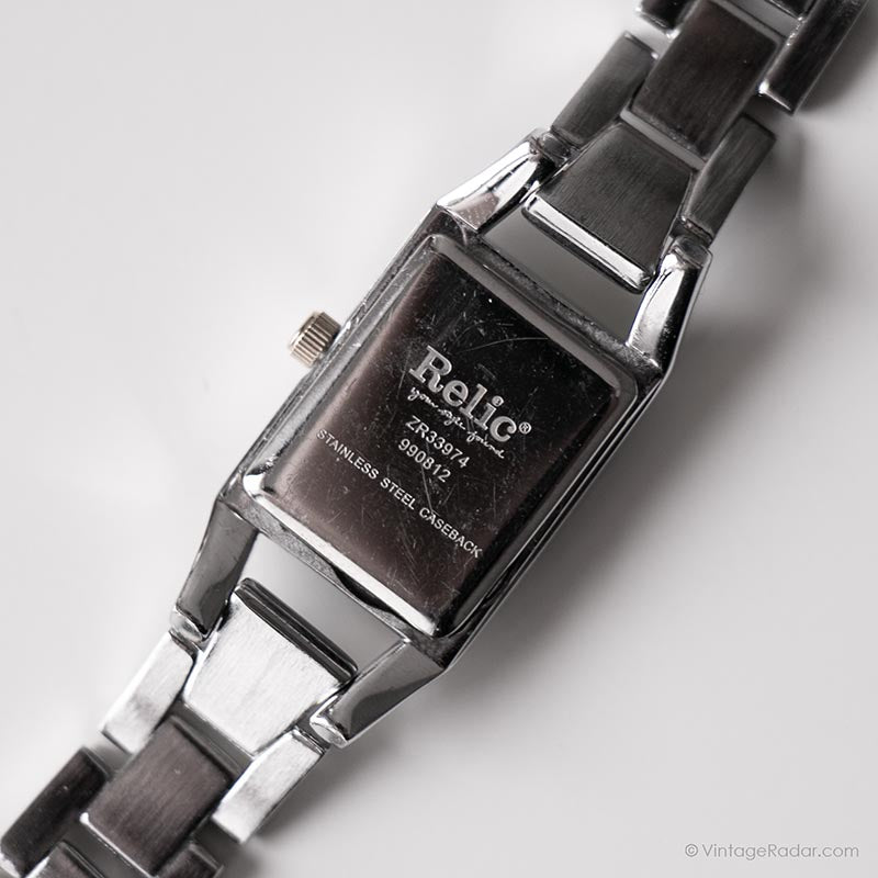 Vintage Rectangular Relic Watch | Ladies Stainless Steel Watch ...