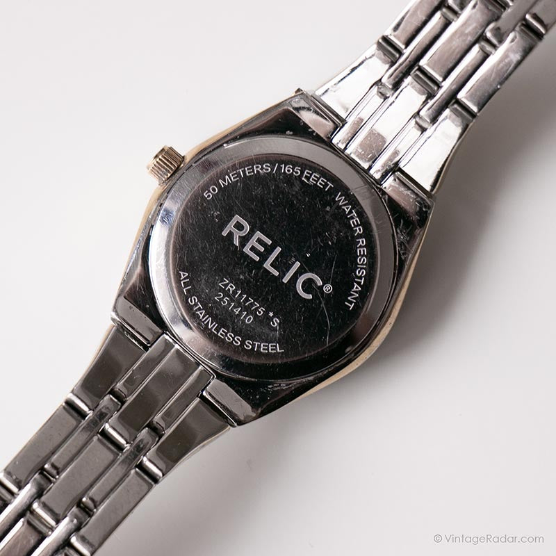 Vintage Relic Luxury Watch for Women | Date Wristwatch with Crystals ...