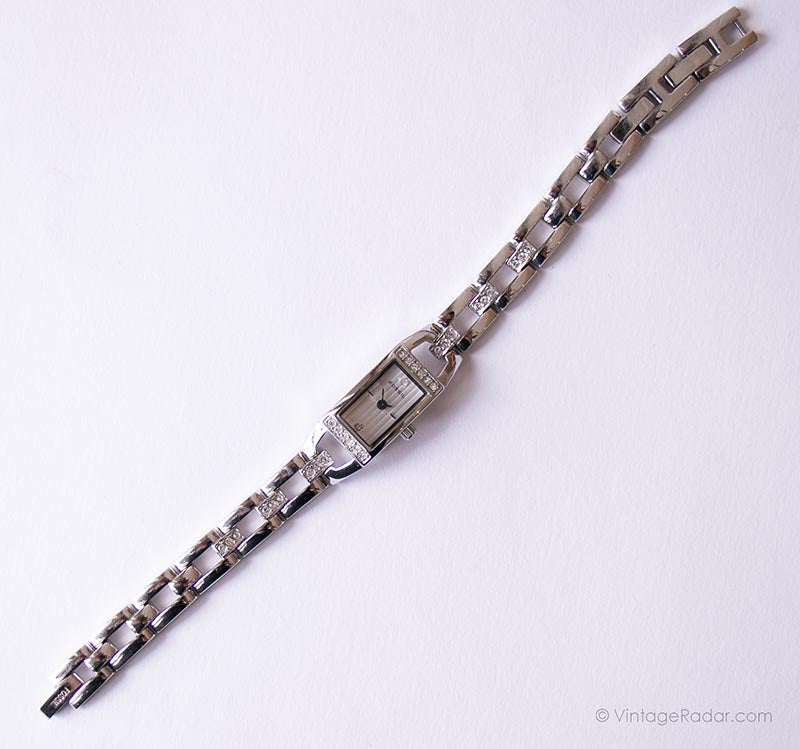 Rectangular Fossil Ladies Watch with Gemstones | Bridal Occasion Watch ...