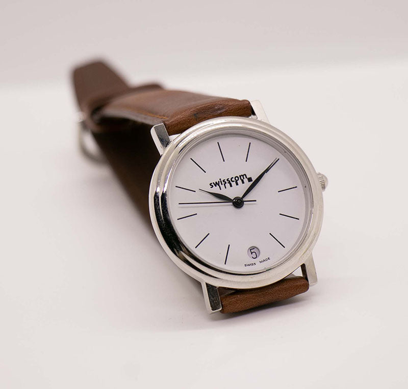 Vintage Classic Swiss Made Date Fenster Uhr Für Männer & Frauen ...