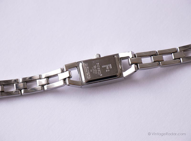 Rectangular Fossil Ladies Watch with Gemstones | Bridal Occasion Watch ...